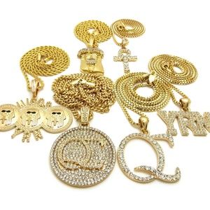 Accessories | Iced Migos Qc Yrn Jesus Ankh 6 Chain Necklace Set | Poshmark